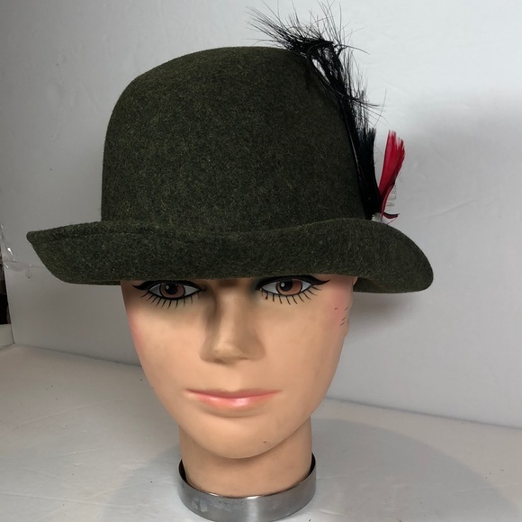 George W Bollman & Co | Accessories | Vintage Womens Hat Green Felt ...